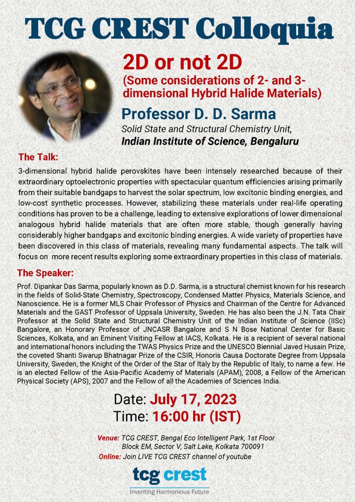 TCG CREST Colloquia – TCG Crest